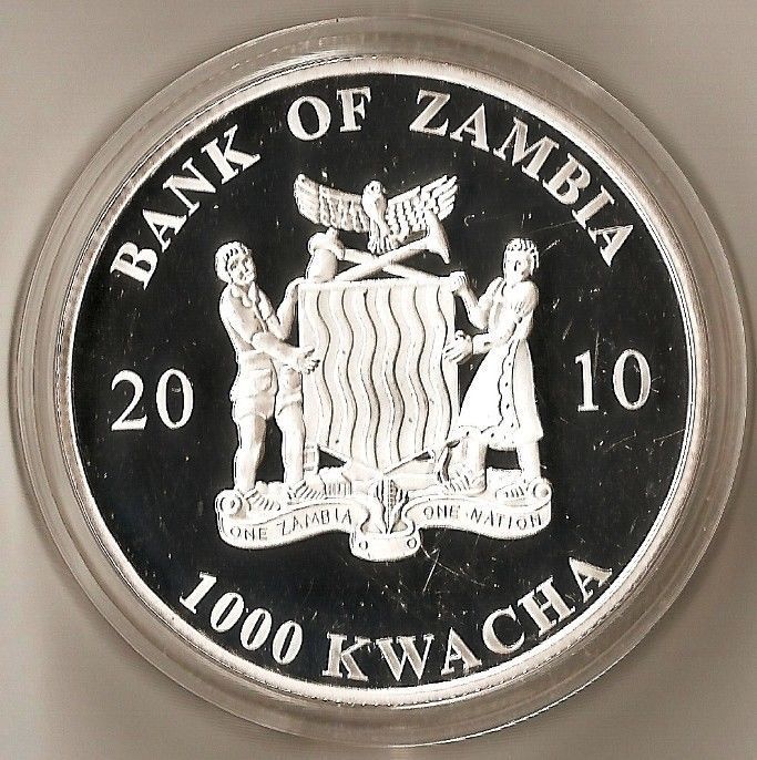 ZAMBIA 1000 KWACHA 2010 ANIMAL TSETSE FLY - COLOURED PROOF RARE! COIN ...