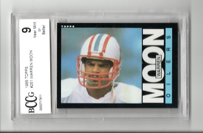 WARREN MOON 1985 Topps ROOKIE #251 BCCG BGS 9 HOUSTON OILERS HOF | eBay