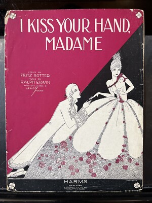 I Kiss Your Hand Madame Vintage Sheet Music - Emperor Waltz Bing Crosby ...
