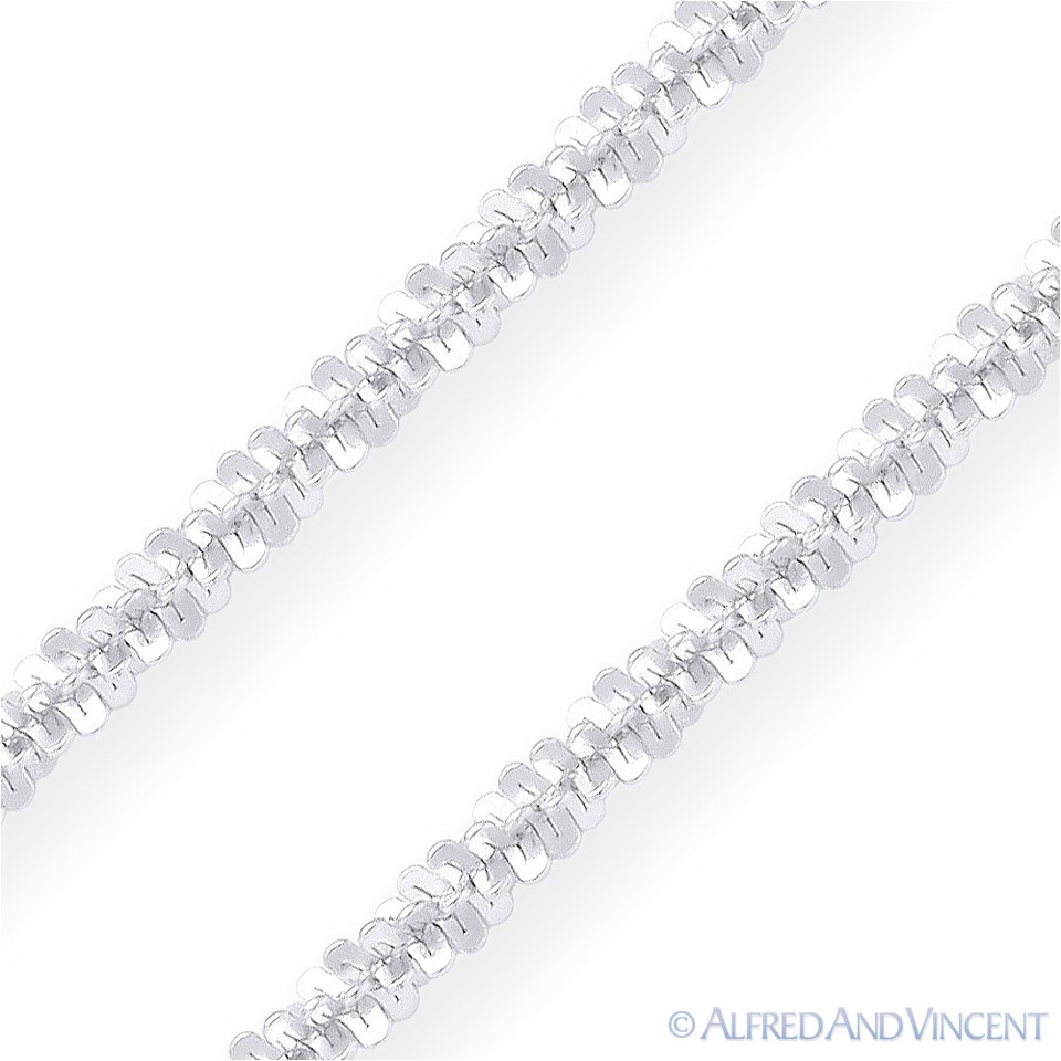 1.6mm Roc Link Italian Sparkle-Rope Chain Necklace in .925 Italy ...