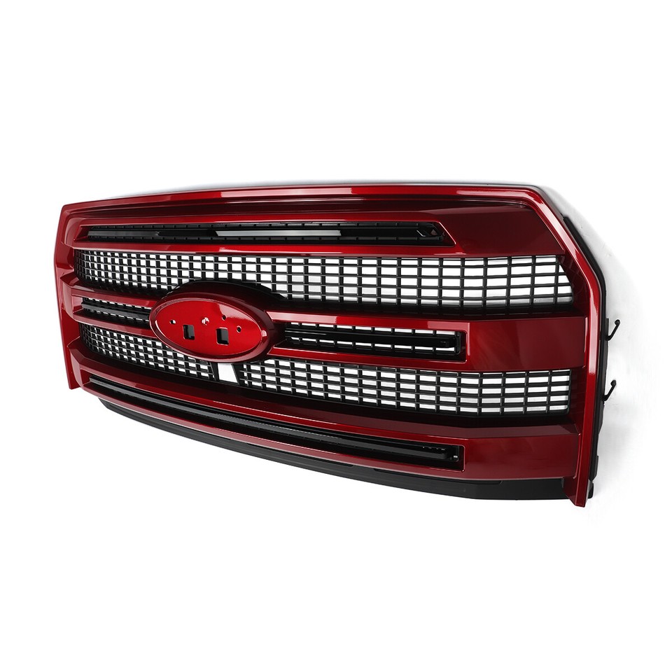 Fits For 2015-2017 Ford F-150 F150 Ruby Red Front Upper Grille W ...