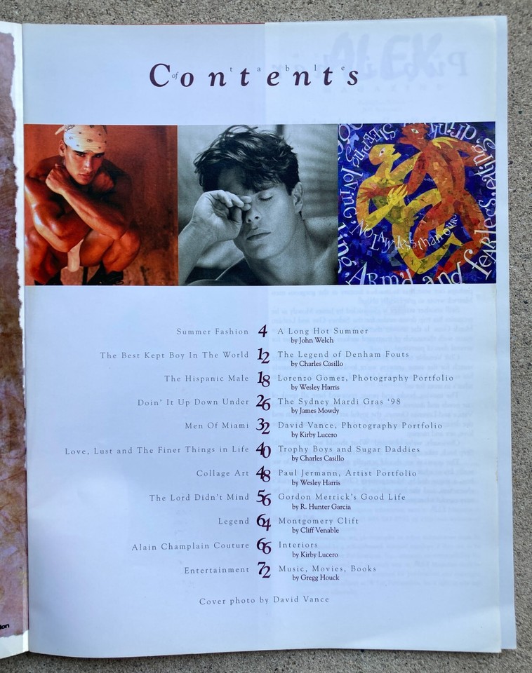 ALEX Magazine JUL/AUG 1998 GAY INTEREST Great Articles & Exceptional ...