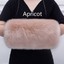 Ladies Hand Muff Fluffy Faux Fur Winter Wedding Bridal Gloves Warmer ...