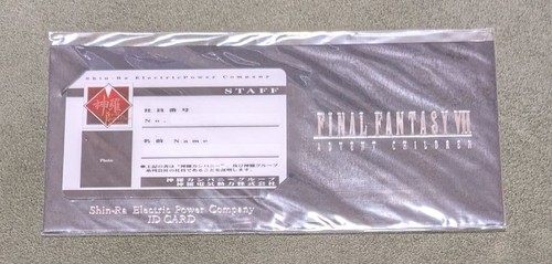 Final Fantasy 7 Shinra Company employee ID card with winning ...