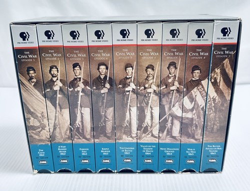 The Civil War Ken Burns 9 VHS Tapes PBS Home Video Color and Black ...