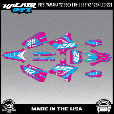 Graphics Kit for Yamaha YZ250X (2016-2022) and YZ125X (2020-22) Lethal ...