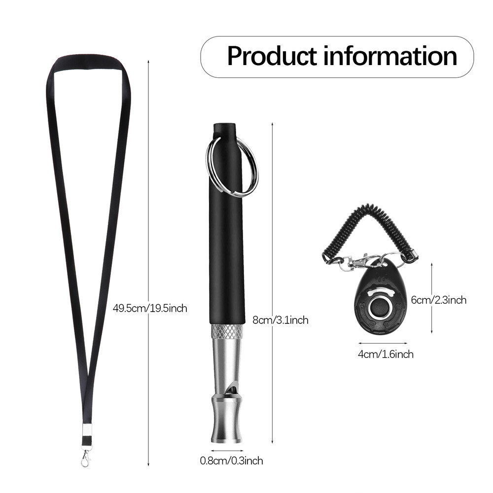 Clicker Dog Training Whistle Silent Ultrasonic Dog Whistle Kit Stop ...