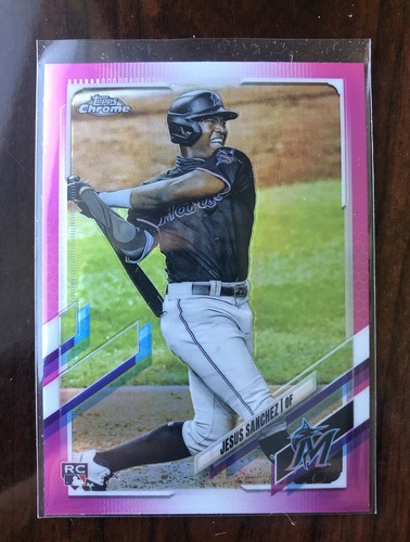 Jesus Sanchez 2021 Topps Chrome Pink Refractor Parallel Rookie Card ...