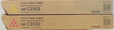 Genuine Sealed MP C3502 Genuine Ricoh 841736 Yellow 841737 Magenta ...