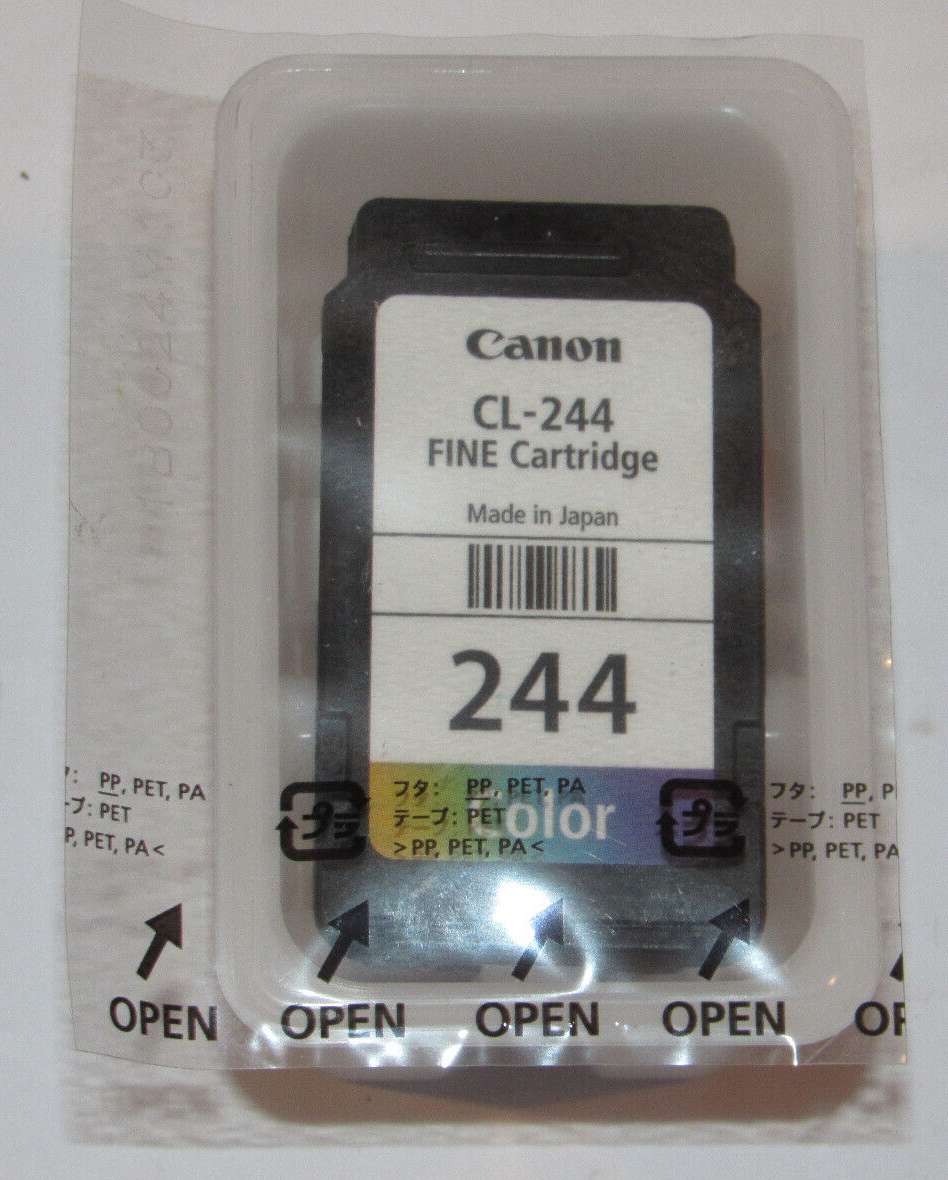 GENUINE CANON COLOR CL-244 PIXMA INK FINE CARTRIDGE! SEALED! OEM! NEW ...