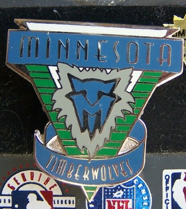 NBA Minnesota Timberwolves Pin Stamped 1996 Imprinted Products Limited ...