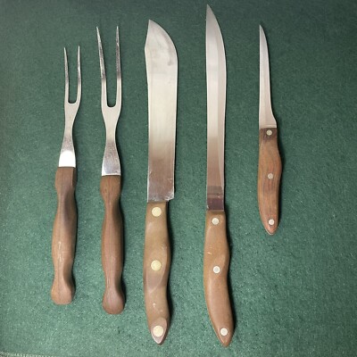 Vintage Cutco Knife Set 21, 22, 23, 26 & 27 USA Set Light Brown | eBay