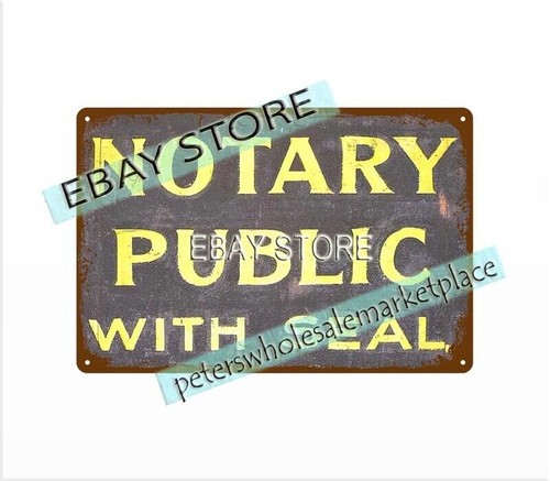 Early 1900s notary public with seal metal tin sign bedroom interior ...