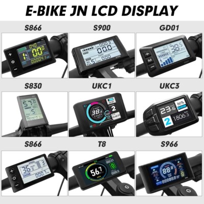 E-bike Display JN S866 S900 GD01 UKC1 UKC3 LCD SM/WP Plug Colorful ...
