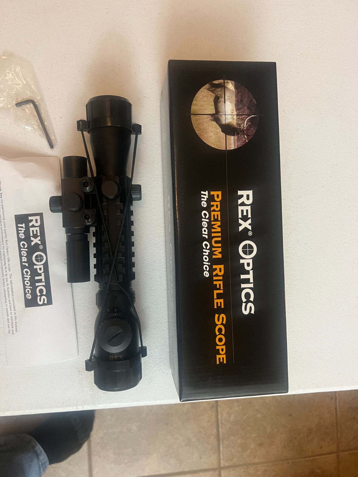 Rex Premium Scope 3-9x32 with lazer, lighted crosshairs and mounts | eBay