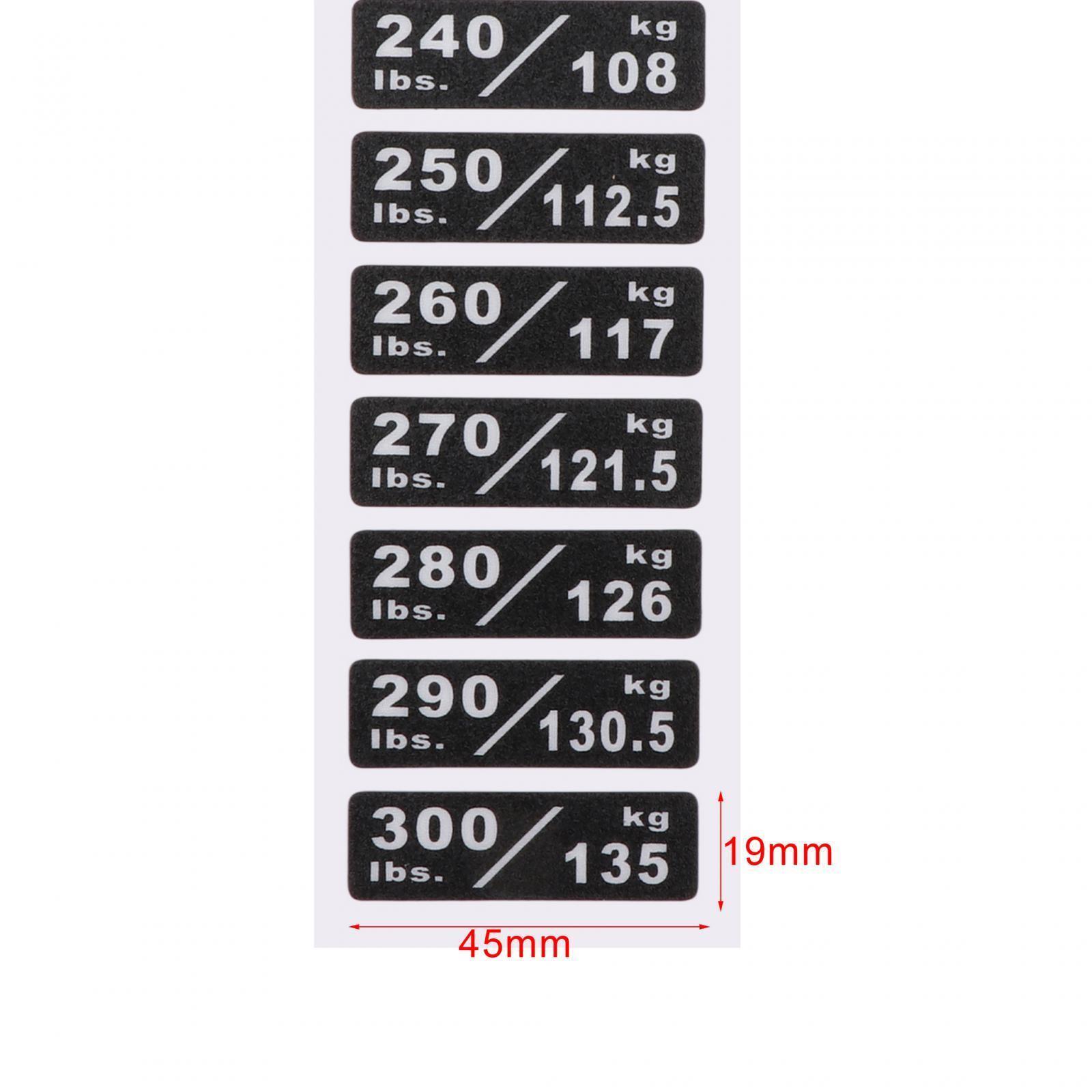 Weight Stack Labels 210lbs to 300lbs Weight Tags for Fitness | eBay ...