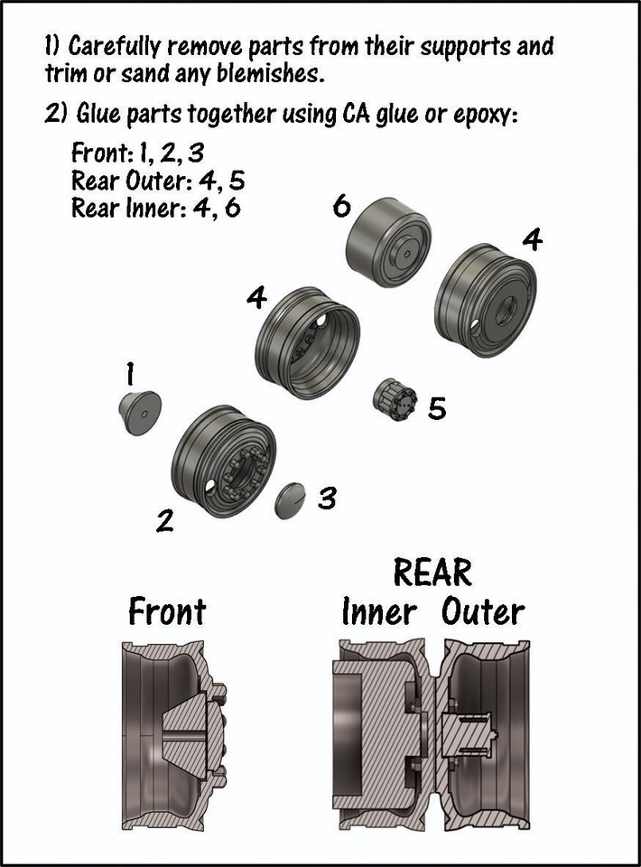 2 Hole Budd Style Steel Wheel Set in 1/25 | eBay