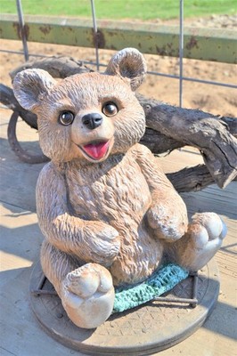 CUTE TEDDY BEAR MOLD Latex Fiberglass Backing FOR Making Concrete ...