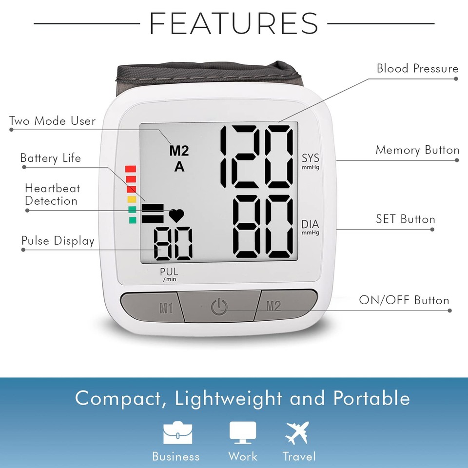 Novamedic Digital Blood Pressure Monitor, Accurate BP Machine with ...