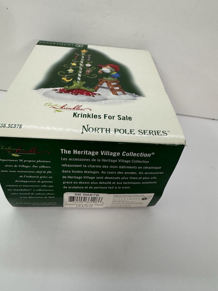 Dept 56 Krinkles For Sale Christmas North Pole Series Pixie Elf Decorating Tree | eBay