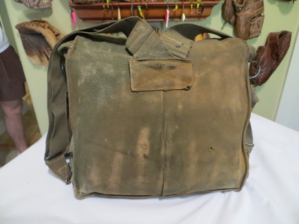 ORIGINAL WWII US ARMY M1 AMMO BAG CUSTOM FIELD FIELD HAVERSACK BACKPACK ...