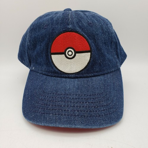 Pokemon Pokeball Adjustable Blue Jean Hat New | eBay