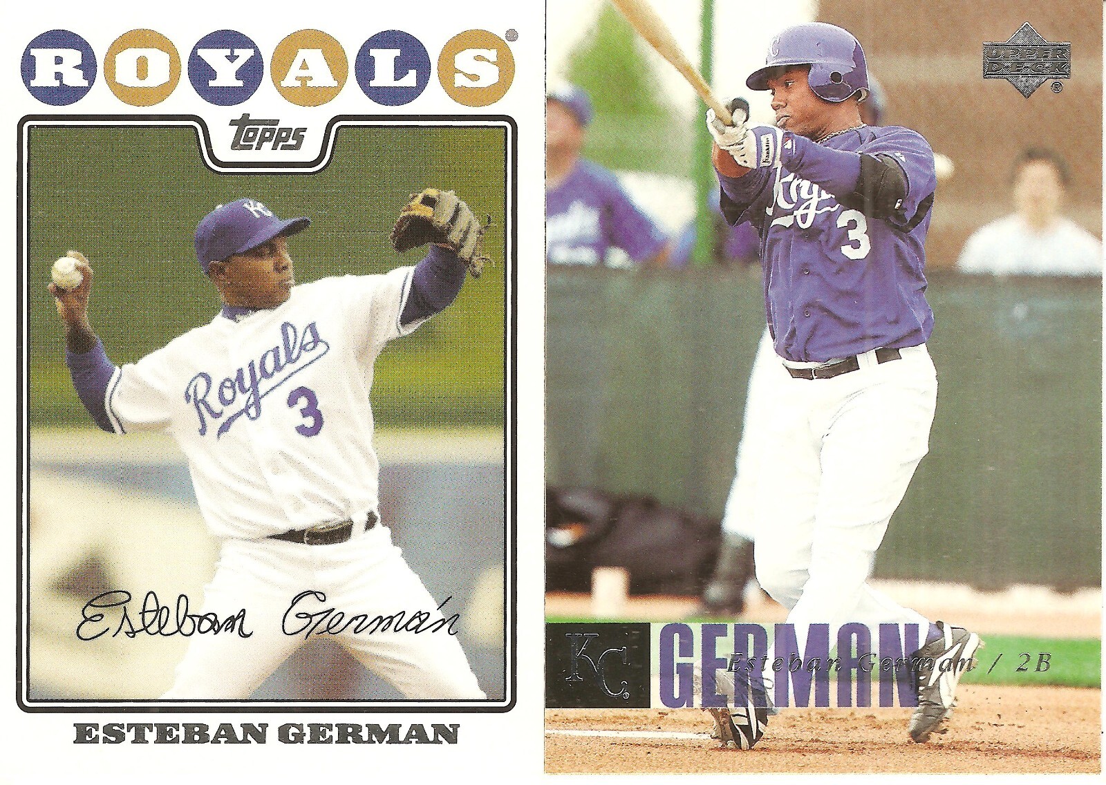 2 DIFFERENT CARD ESTEBAN GERMAN BASEBALL CARD LOT 883 | eBay