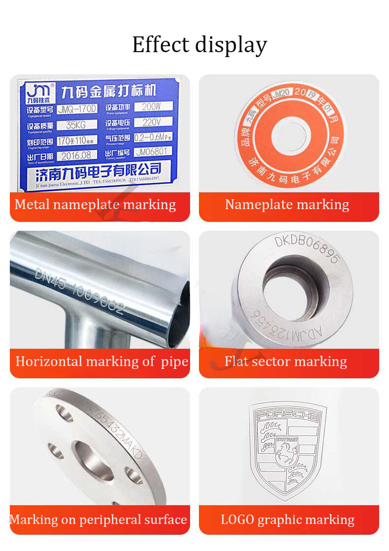 200*130 Metal Signage Nameplate Marking Machine pneumatic Lettering ...