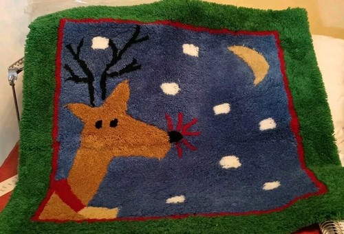 Holiday Rudolph The Reindeer Mat Rug Wall Hanging #P334 | eBay