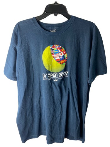 US Open Shirt Mens XL Blue 2007 New York Tennis Championships Y2K Tee ...