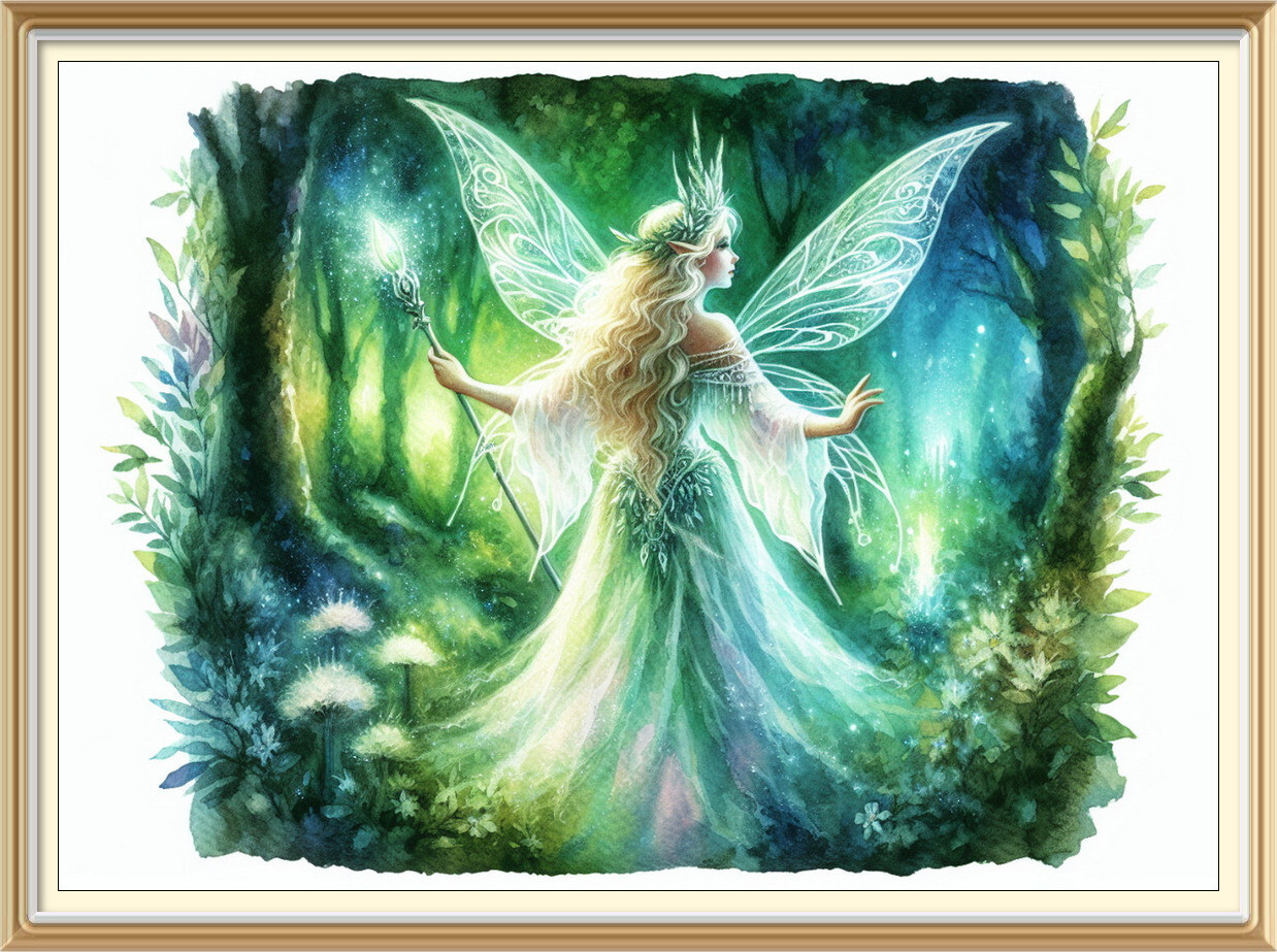 Art Print Celtic Fairy TITANIA Queen of the Fairies MIDSUMMERS NIGHT'S ...