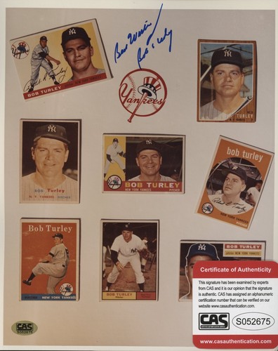 Bob Turley Signed New York Yankees 8x10 Photo AUTO CAS COA | eBay