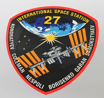NASA Expedition 27 Sticker INTERNATIONAL SPACE STATION KONDRATYEV ...