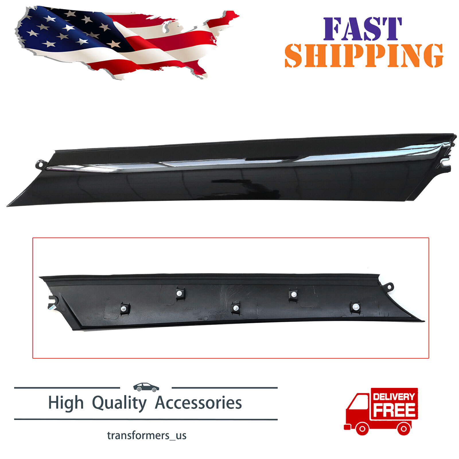 Right Side Windshield Trim Pillar Molding for Infiniti QX56 QX80 Nissan ...