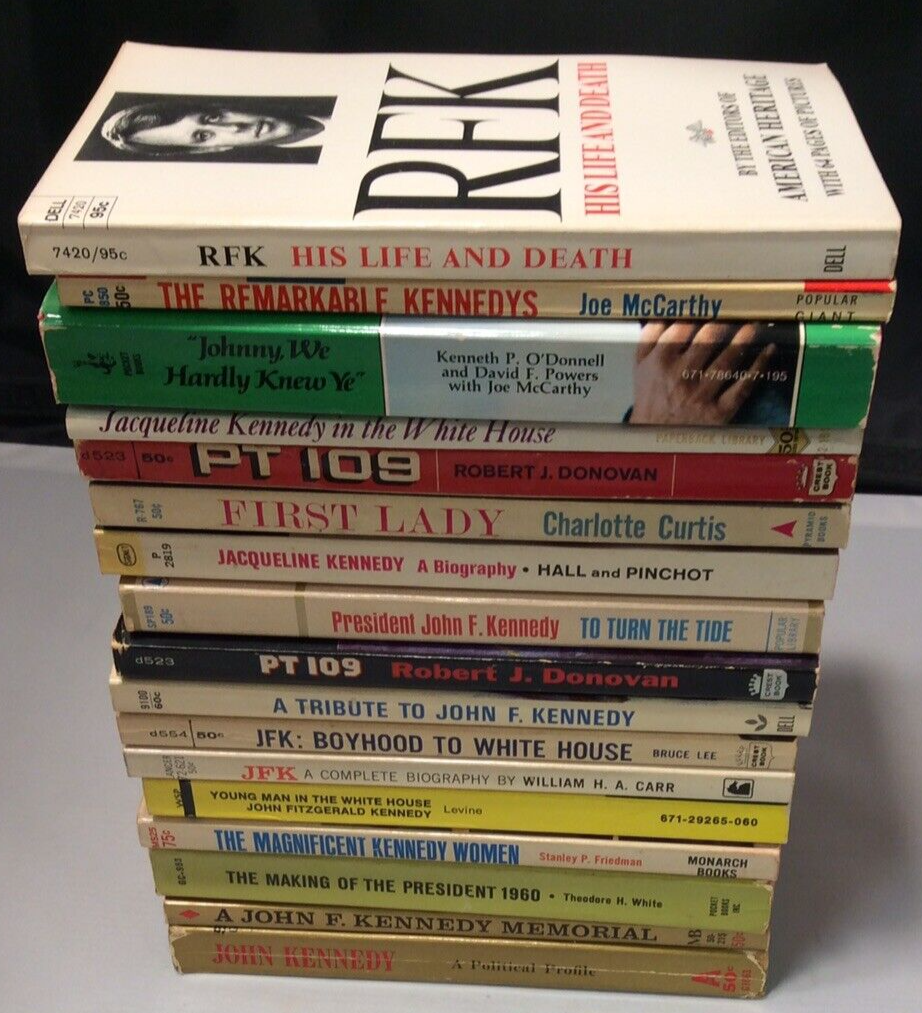 Lot of 17 Books on Kennedy Family JFK RFK Jackie O Jacqueline Onassis ...