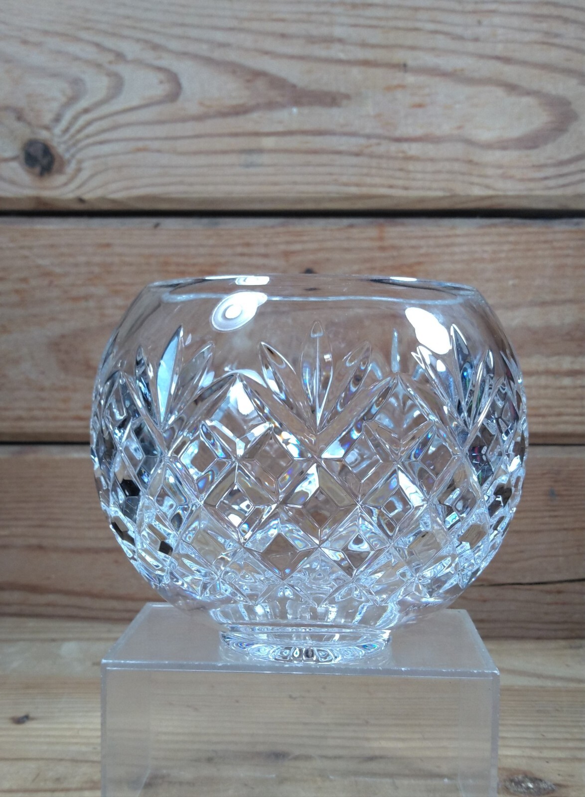 Waterford Crystal Rose Bowl Vase signed Jim O'Leary 1987 Merano ...