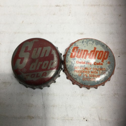 VINTAGE SUN-DROP COLA & GOLD-EN SODA POP CORK BOTTLE EVANSTON ILLINOIS ...