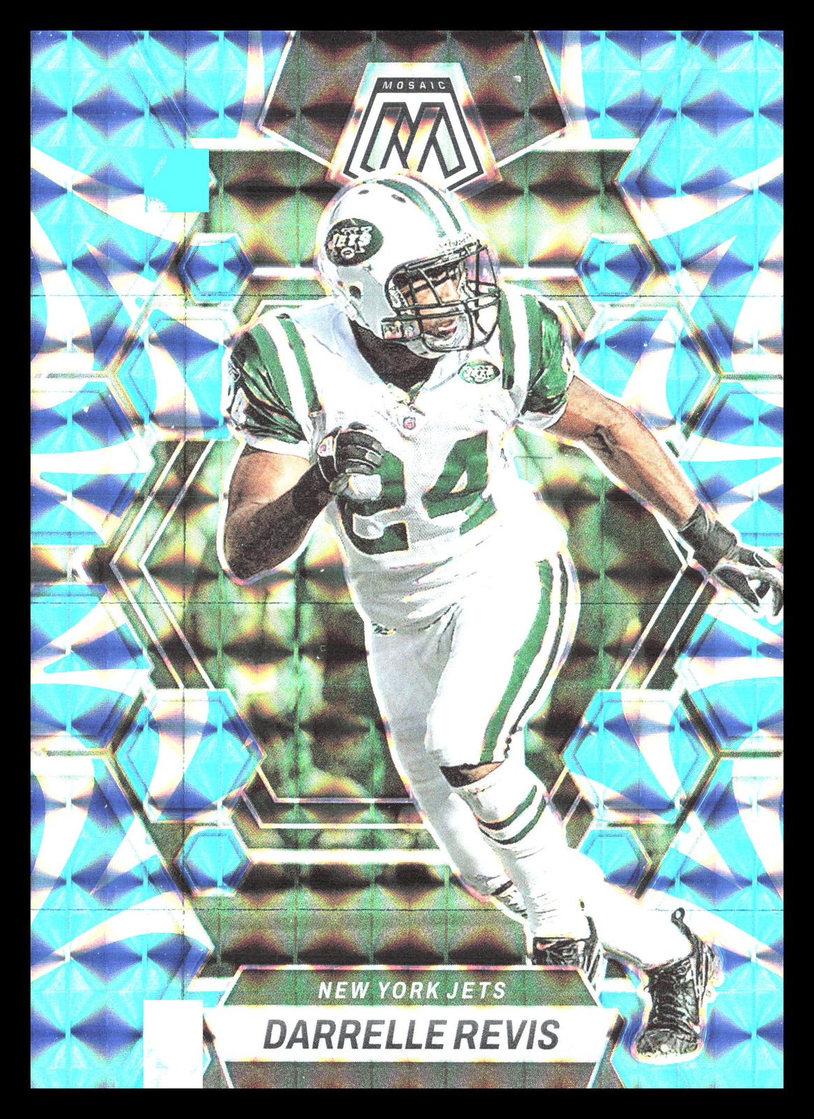 Darrelle Revis 2023 Panini Mosaic #80 Reactive Blue Prizm (New York ...