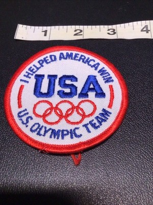 1980's USA America Olympic Rings Patch 3" I Helped America Win US ...
