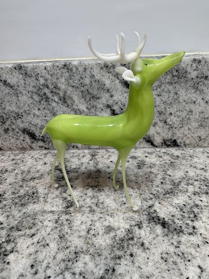 Vintage Mercury Glass Deer Figurines germany 3 Stag Reindeer Decor RARE ...