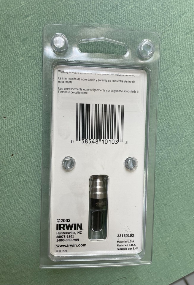 Irwin Unibit #1 Step Drill Bit, 1/8" - 1/2" dia 13 steps - new | eBay