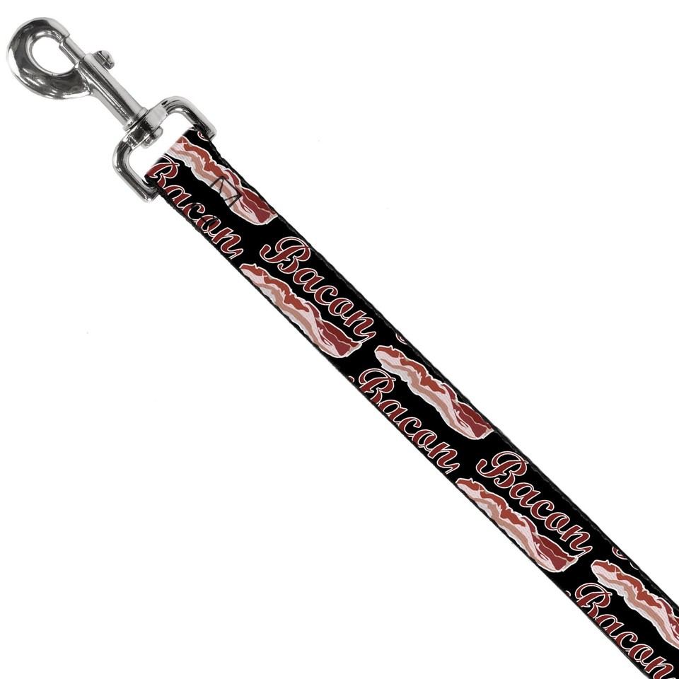 Dog Leash 6-FEET BACON Baseball Script WIDE 1.5" 190882497118| eBay