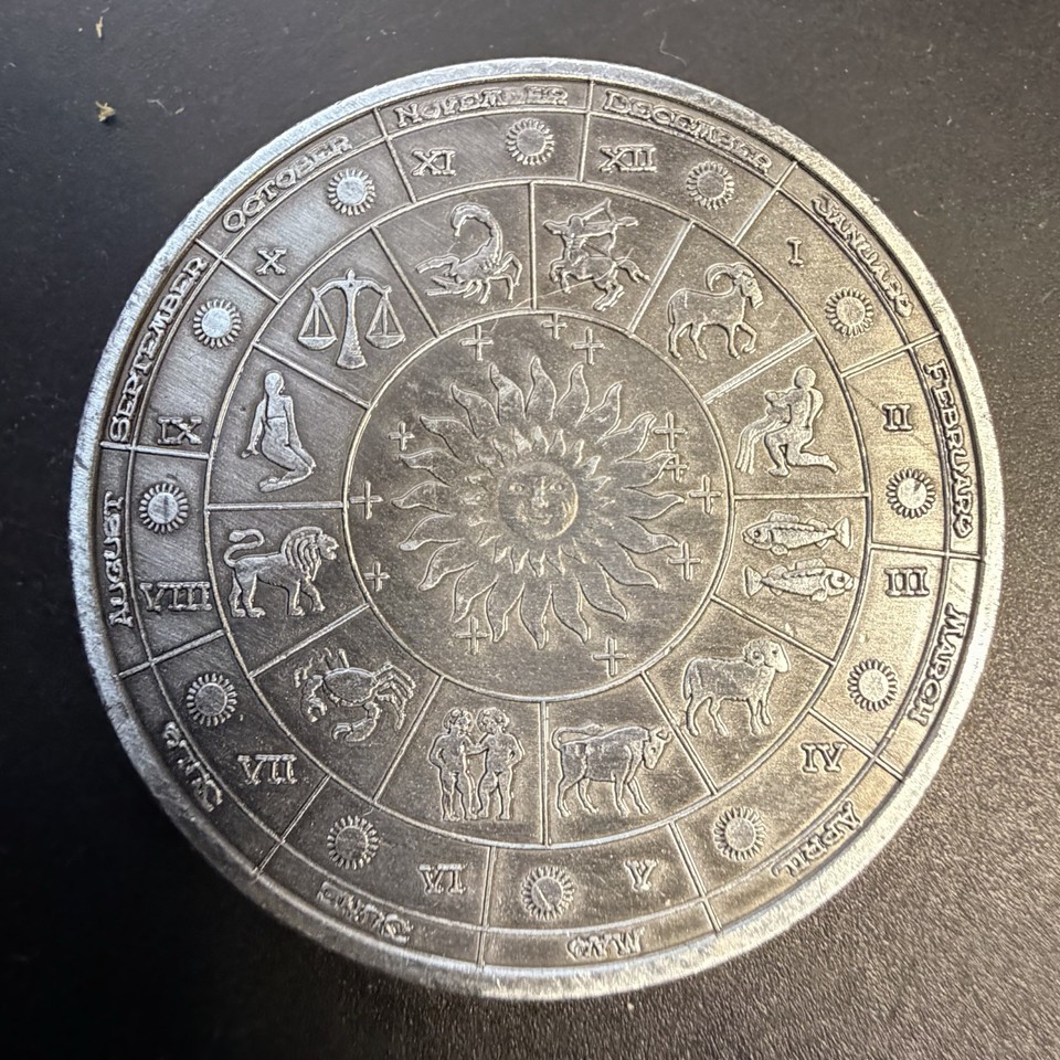 Constellation Zodiac Astrology Sagittarius Silver Plated Commemorative ...