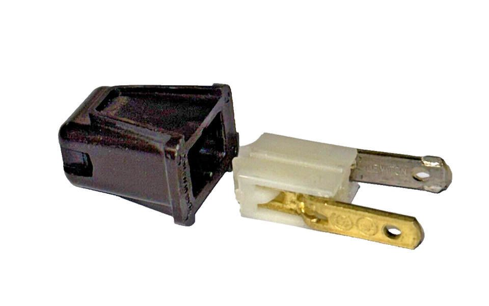LEVITON BROWN 1-2-3 SNAP ON PLUG POLARIZED 18/2 SPT 1 LAMP CORD PLUG | eBay