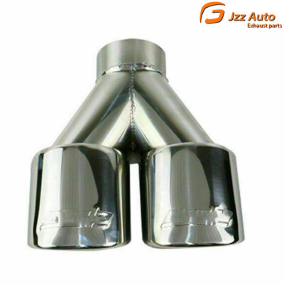 67mm Sliver Weld-on Dual Exhaust Pipe Muffler Tips Square Tip Dual ...