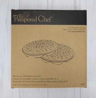 Pampered Chef Microwave Chip Maker Set of Two #1241 | eBay