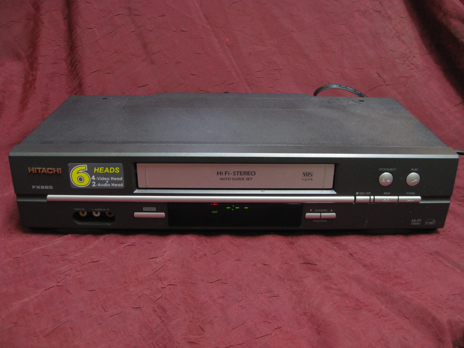 Hitachi FX665 VHS VCR 6-Head Video Cassette Recorder HiFi Stereo VT ...