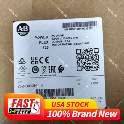 25B-D013N114 PowerFlex 525 5.5kW 7.5Hp AC Drive Brand New Allen-Bradley ...