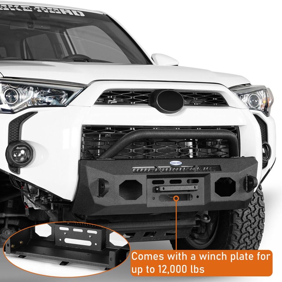 Heavy Duty Steel Front Winch Bumper w/Bull Bar for Toyota 4Runner 2014 ...