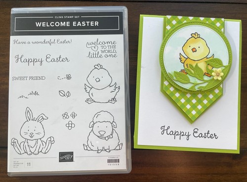 Stampin Up Welcome Easter Rubber Stamps Bunny Chick Lamb Spring | eBay